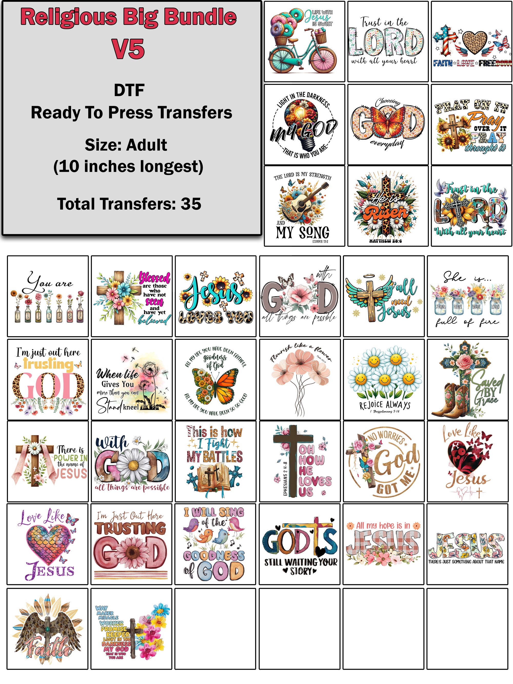 Big Religious Transfer Bundle v.5 – iCraftVinyl