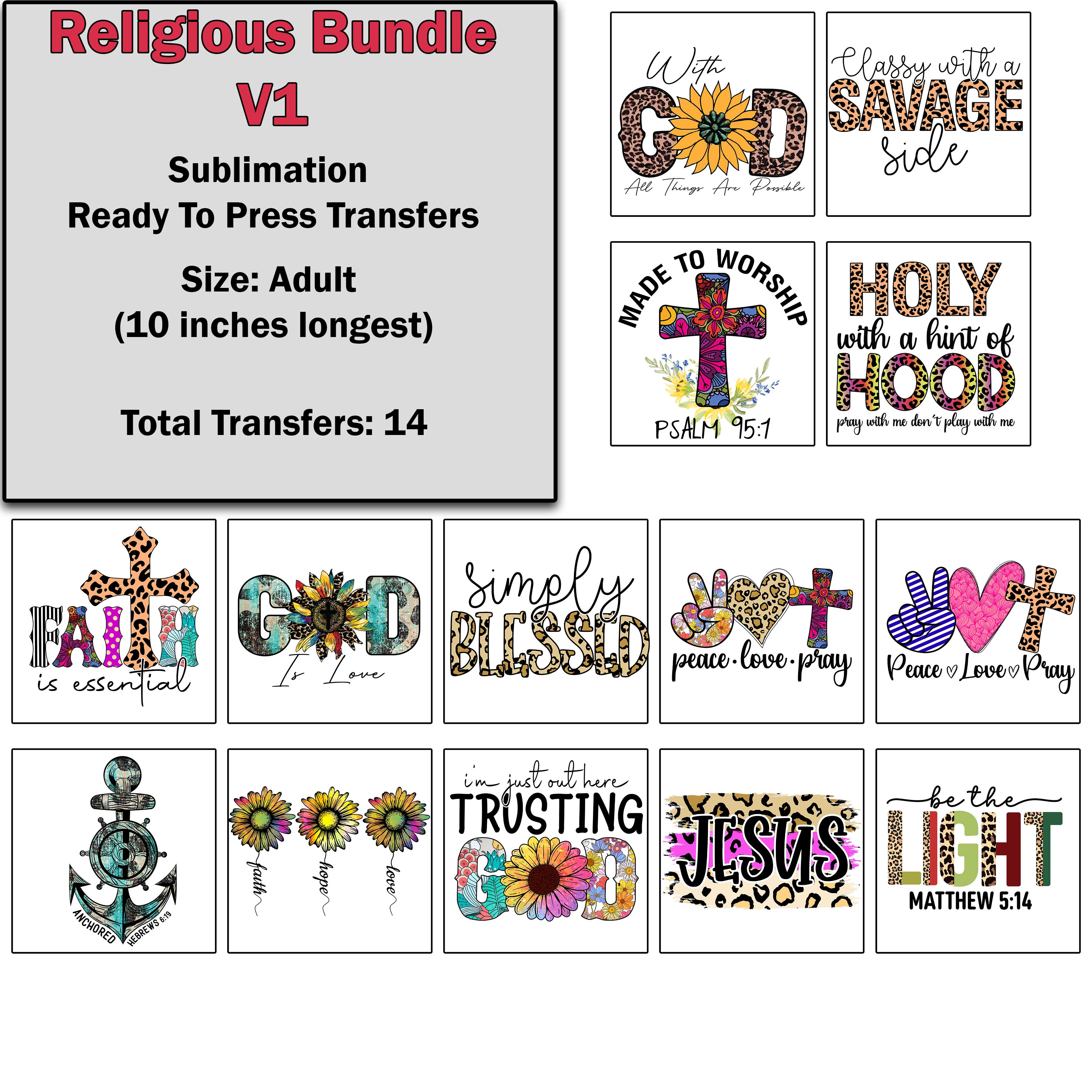 Religious Transfer Bundle 1 – iCraftVinyl