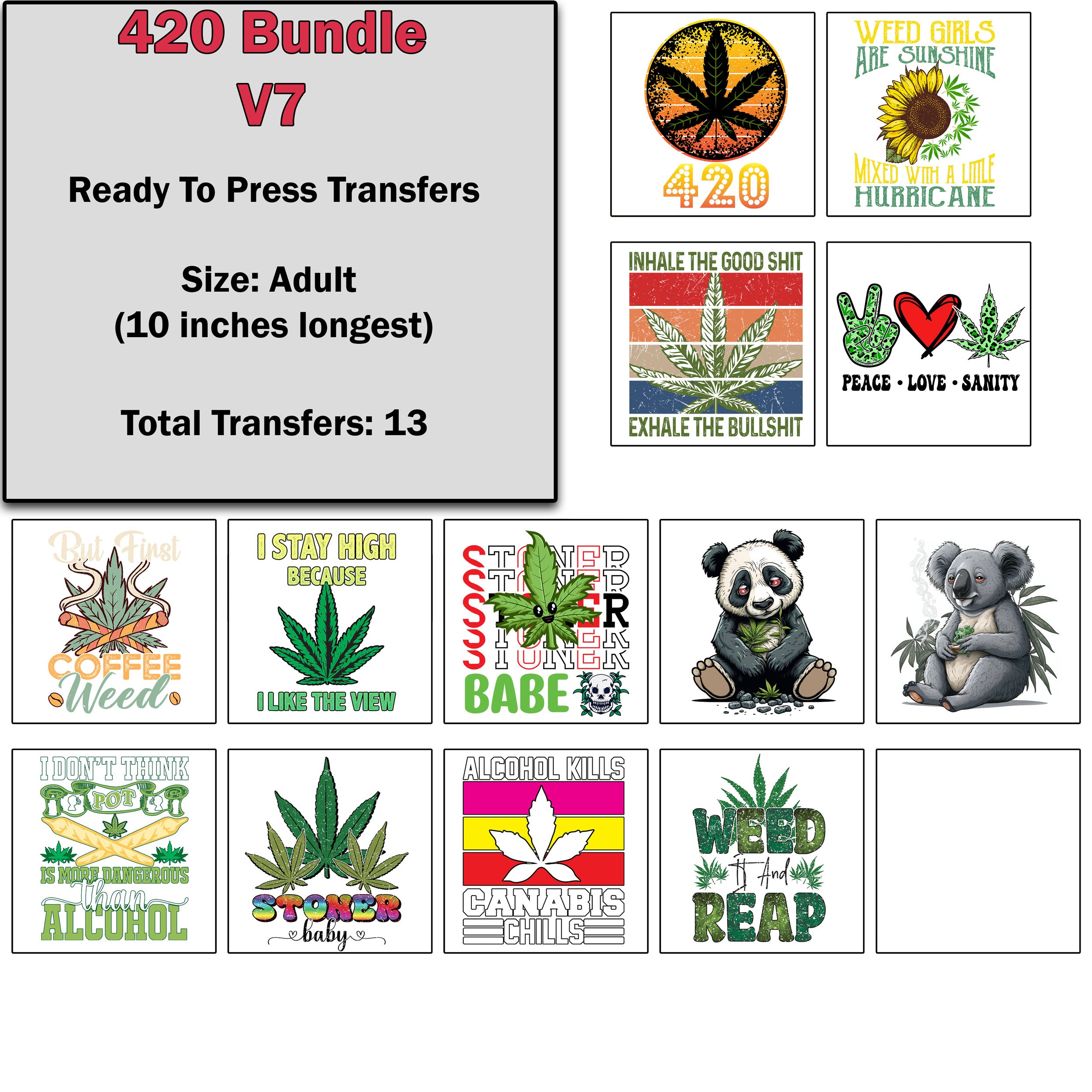 420 Transfer Bundle 7 – iCraftVinyl