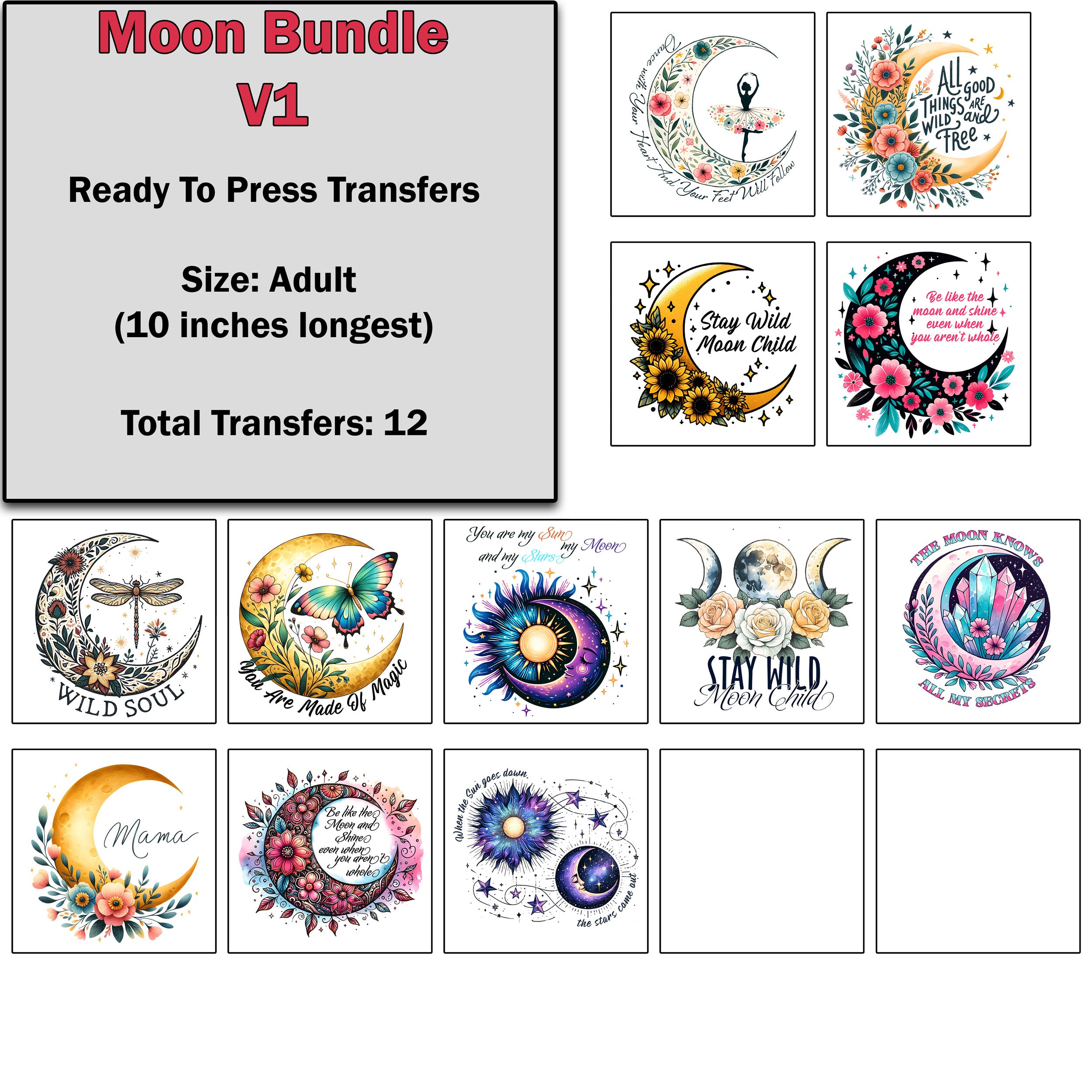Moon Transfer Bundle 1 – iCraftVinyl