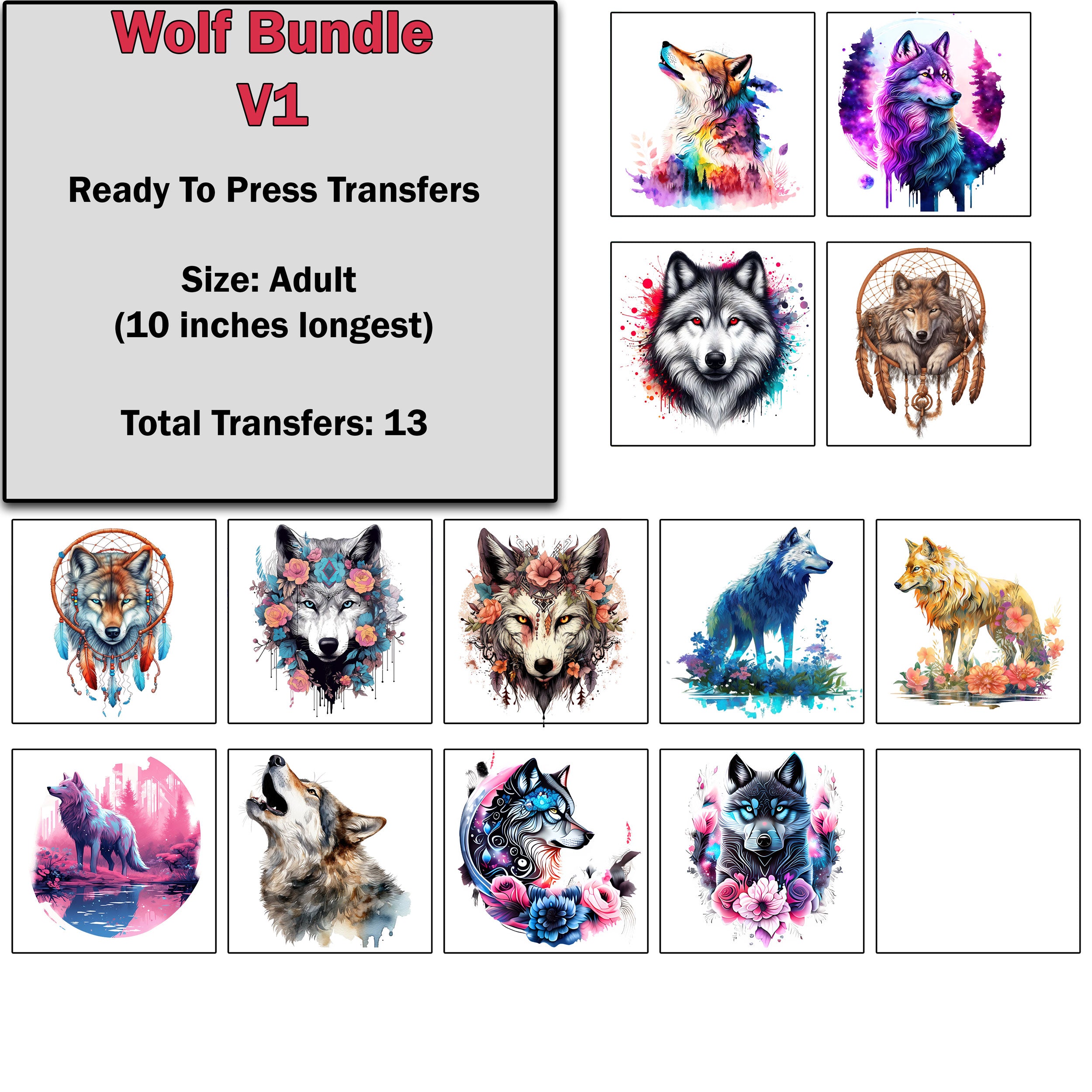 Wolf Transfer Bundle 1 – iCraftVinyl