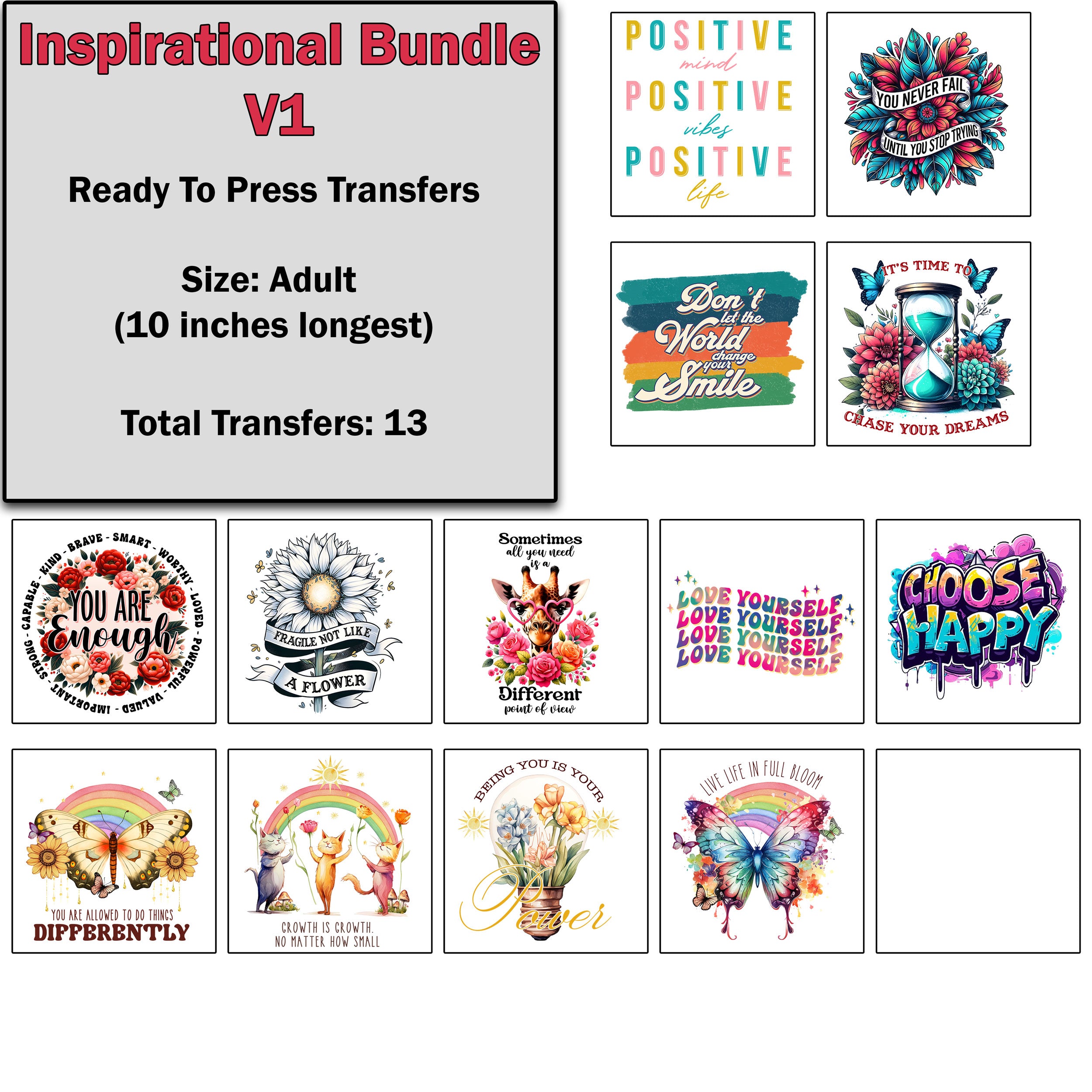 Inspirational Transfer Bundle 1 – iCraftVinyl