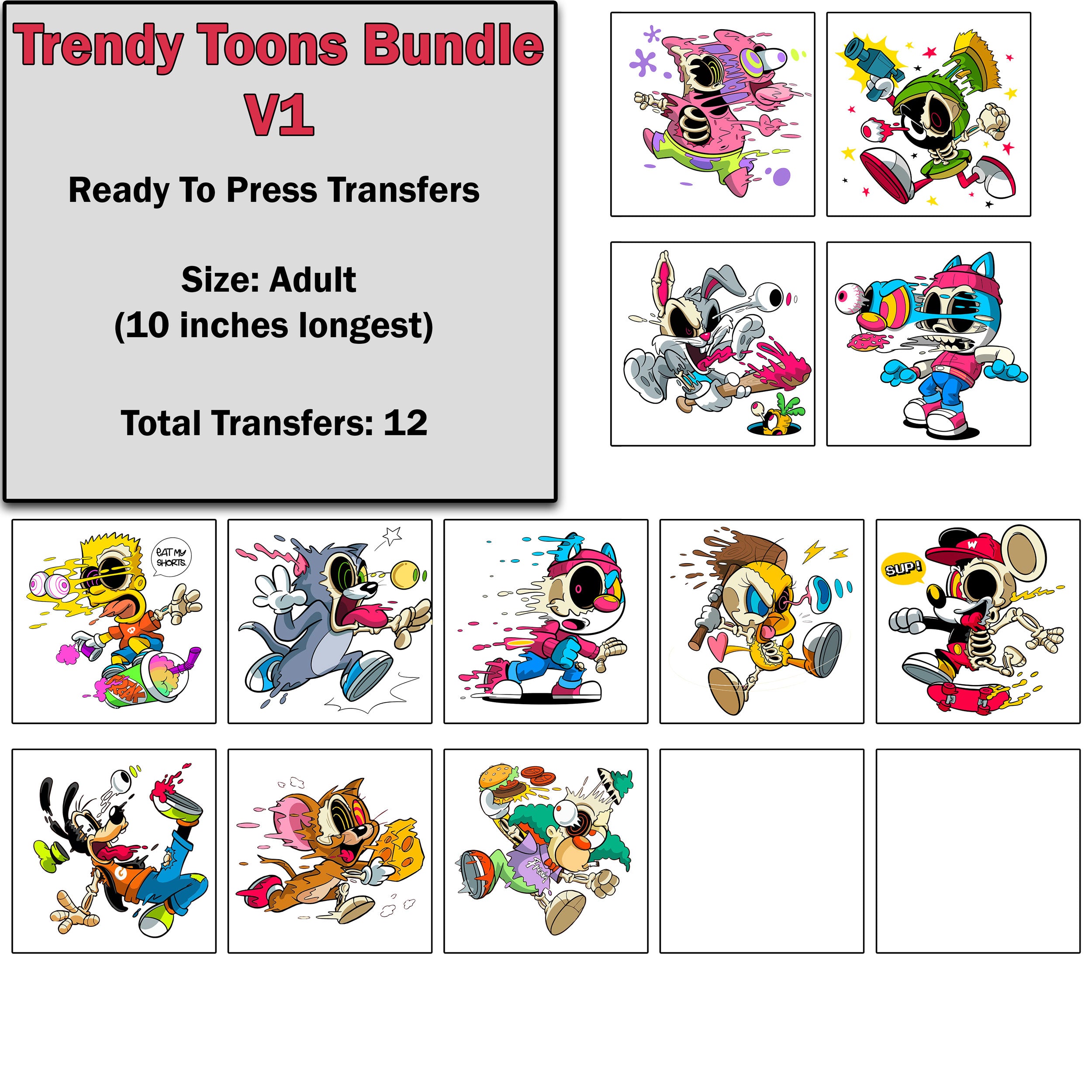 Trendy Toons Transfer Bundle 1 – iCraftVinyl