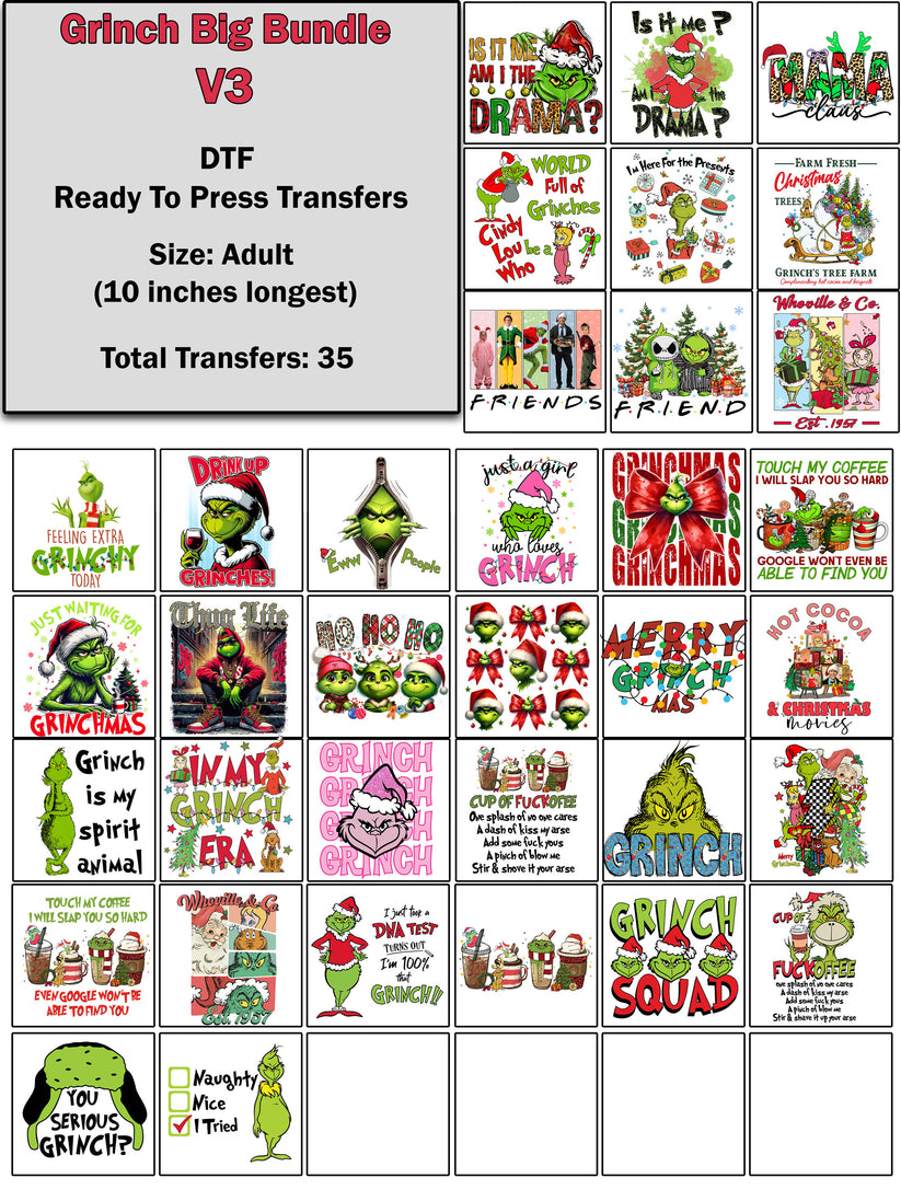 Big Grinch Transfer Bundle v.3 – iCraftVinyl