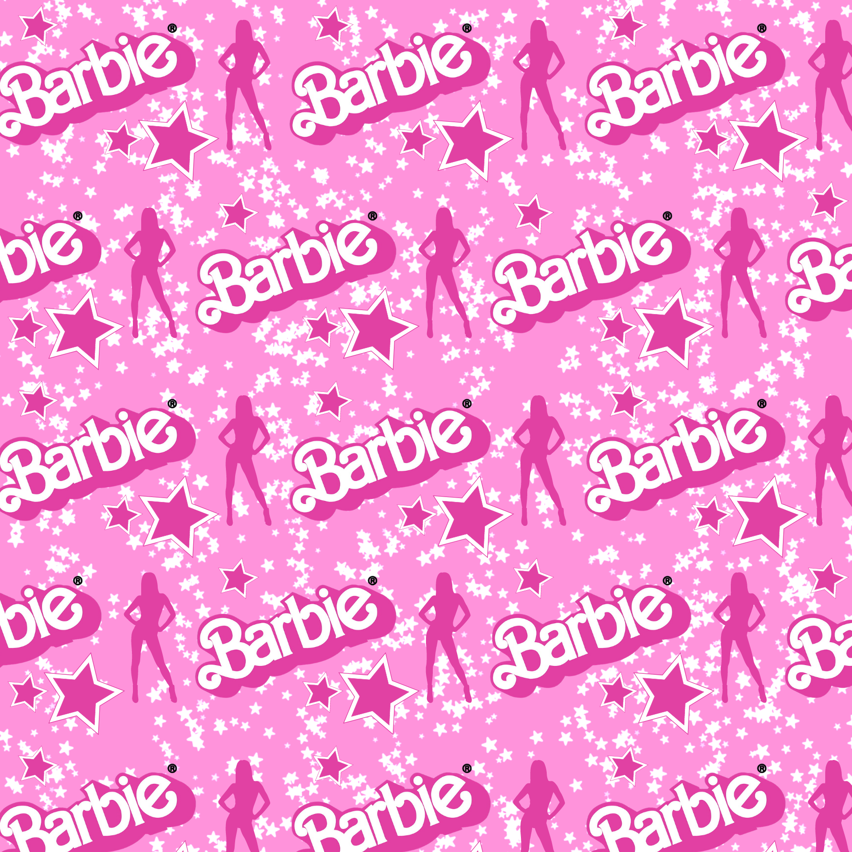 Pink Barbie Stars 12x12 Patterned Vinyl Sheet – iCraftVinyl