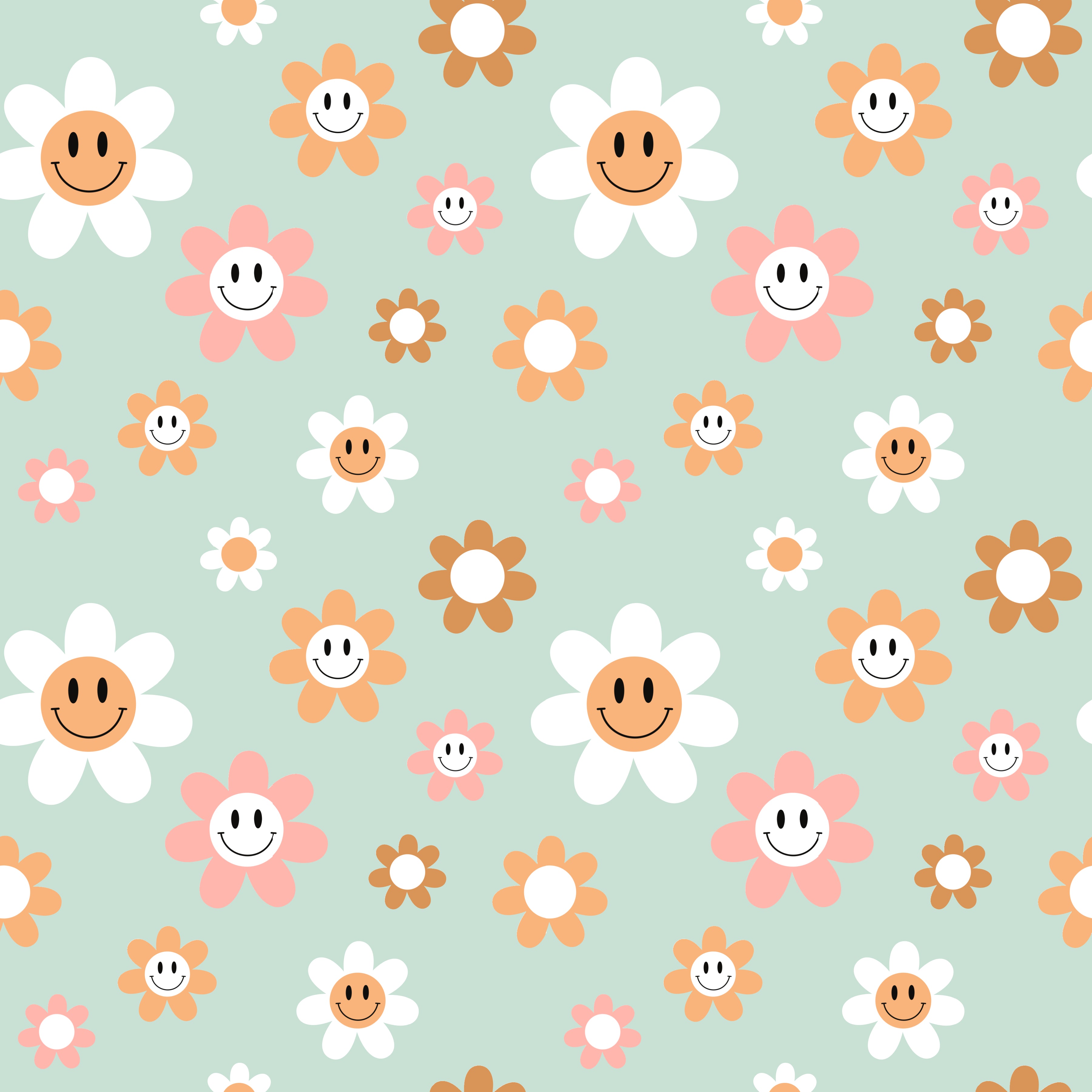 Smiling Daisies 12x12 Patterned Vinyl Sheet – iCraftVinyl