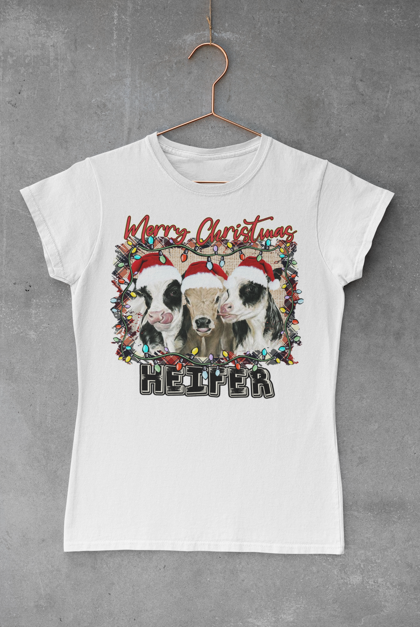Merry Christmas Heifer Transfer – iCraftVinyl